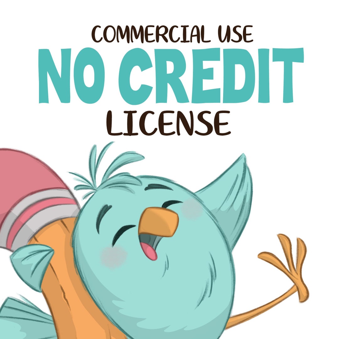 NO CREDIT LICENSE for Graphic Singles and Sets - Etsy