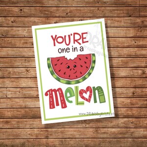 You're ONE in a MELON, Valentine, Teacher, Gift Tag, Classroom Gift Tag ...