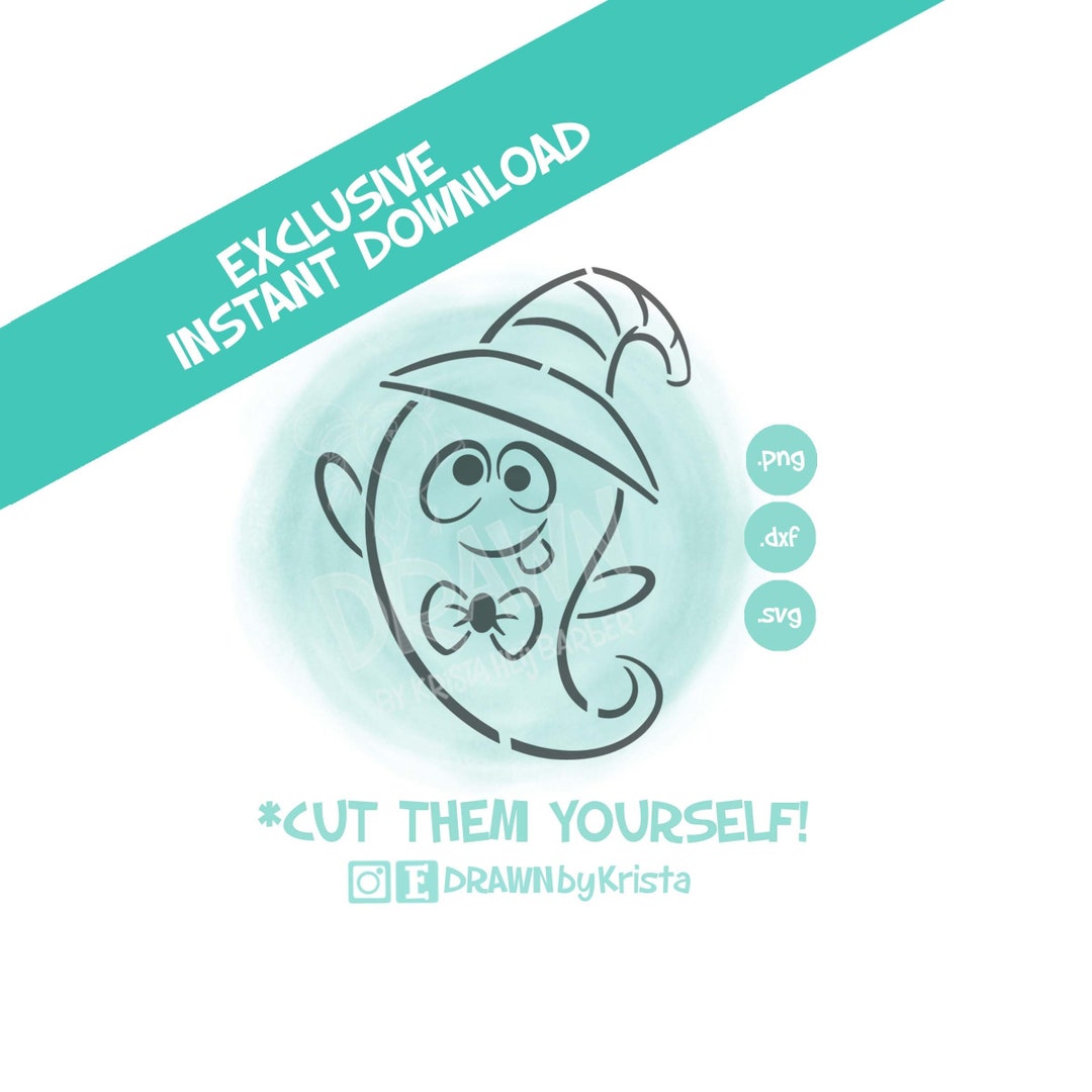 Goofy Ghost- Halloween- Stencil, PYO, SVG, PNG Files, Instant Download ...