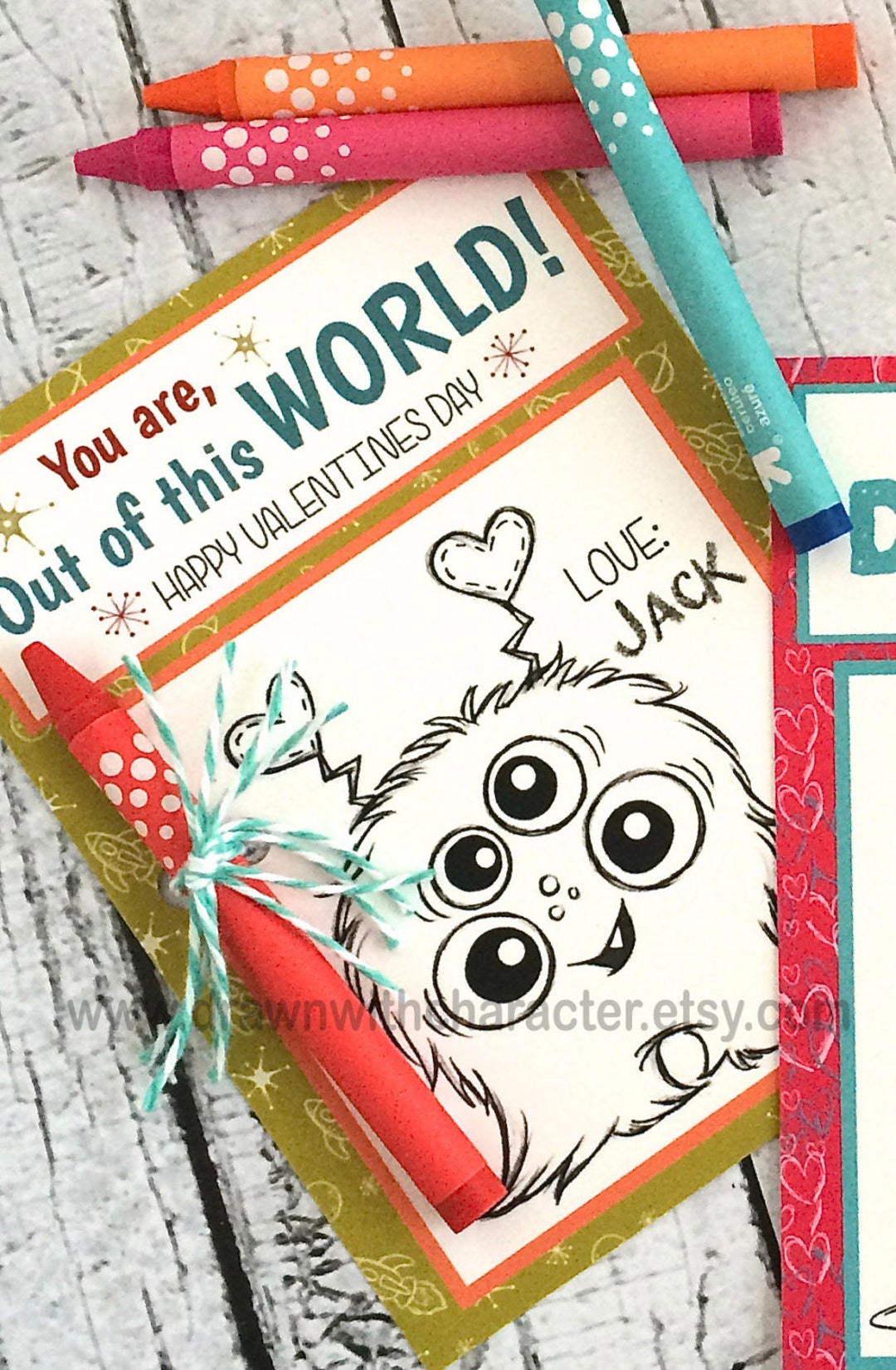 Printable Alien Valentine Coloring Card "you Are Out of This World!" - Etsy