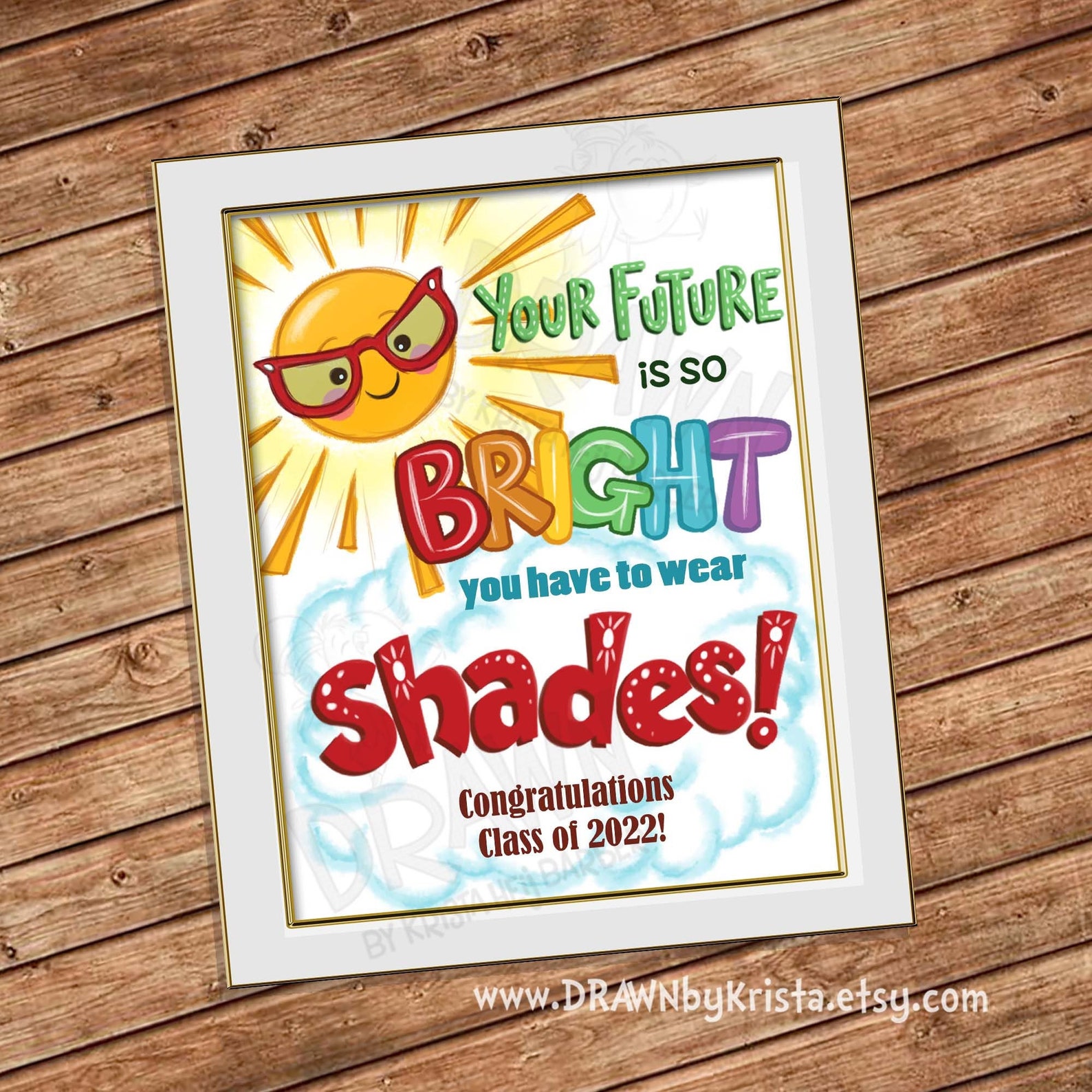 PRINTABLE Graduation Your Future is so Bright 8x10 Framable - Etsy