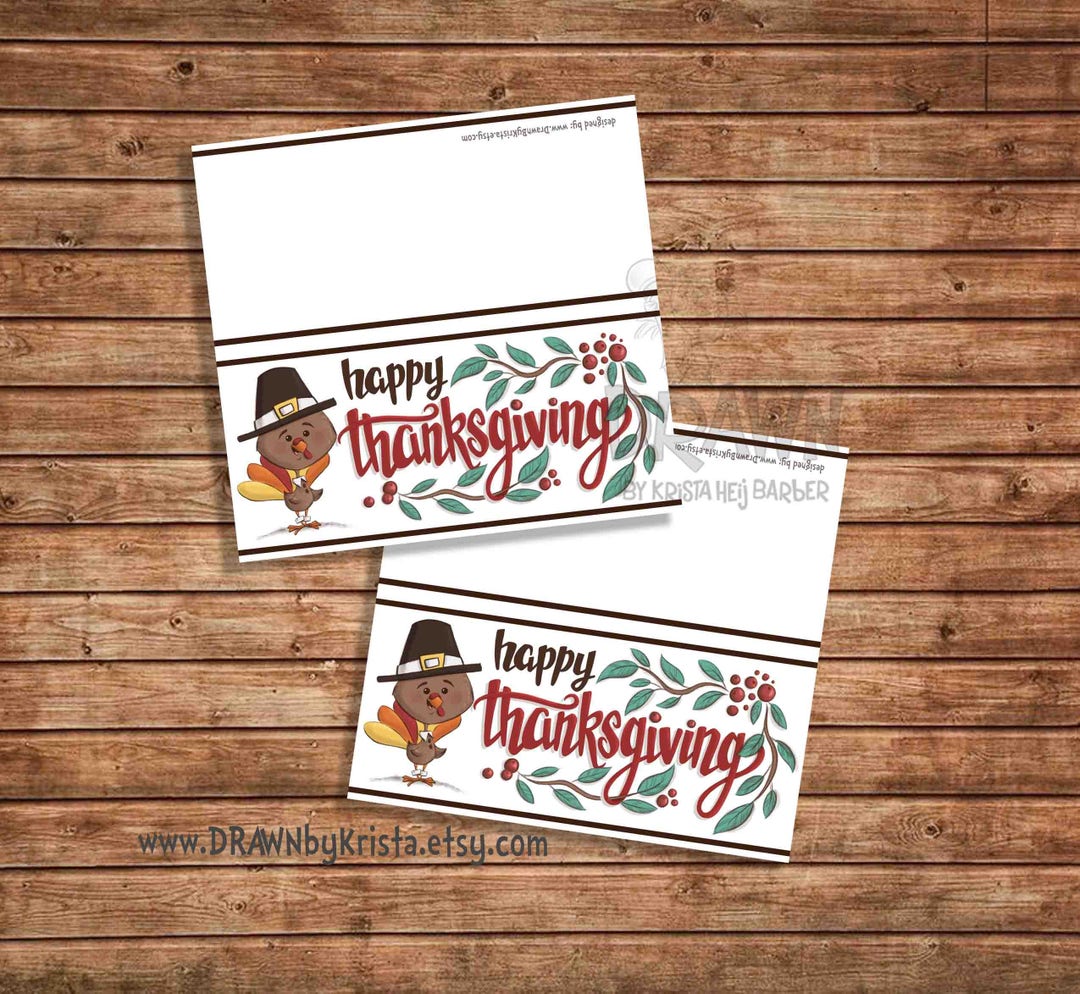 Happy Thanksgiving Bag Topper PLUS PYO Version, Printable, Fall ...