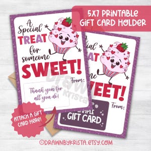 Printable Gift Card Holder Teacher Gift Specials Teacher Gift Coffee ...