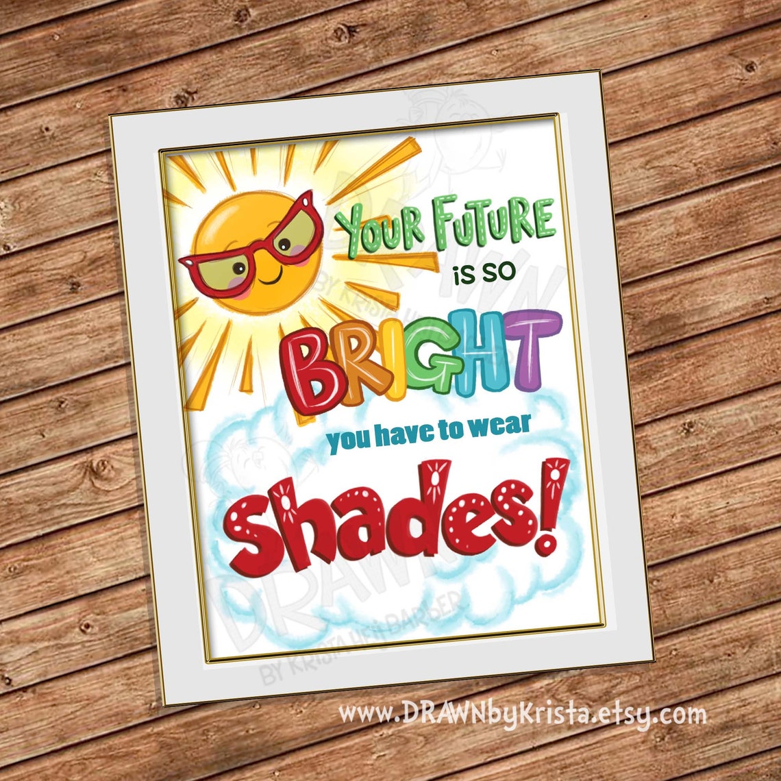 PRINTABLE Graduation Your Future is so Bright 8x10 Framable - Etsy