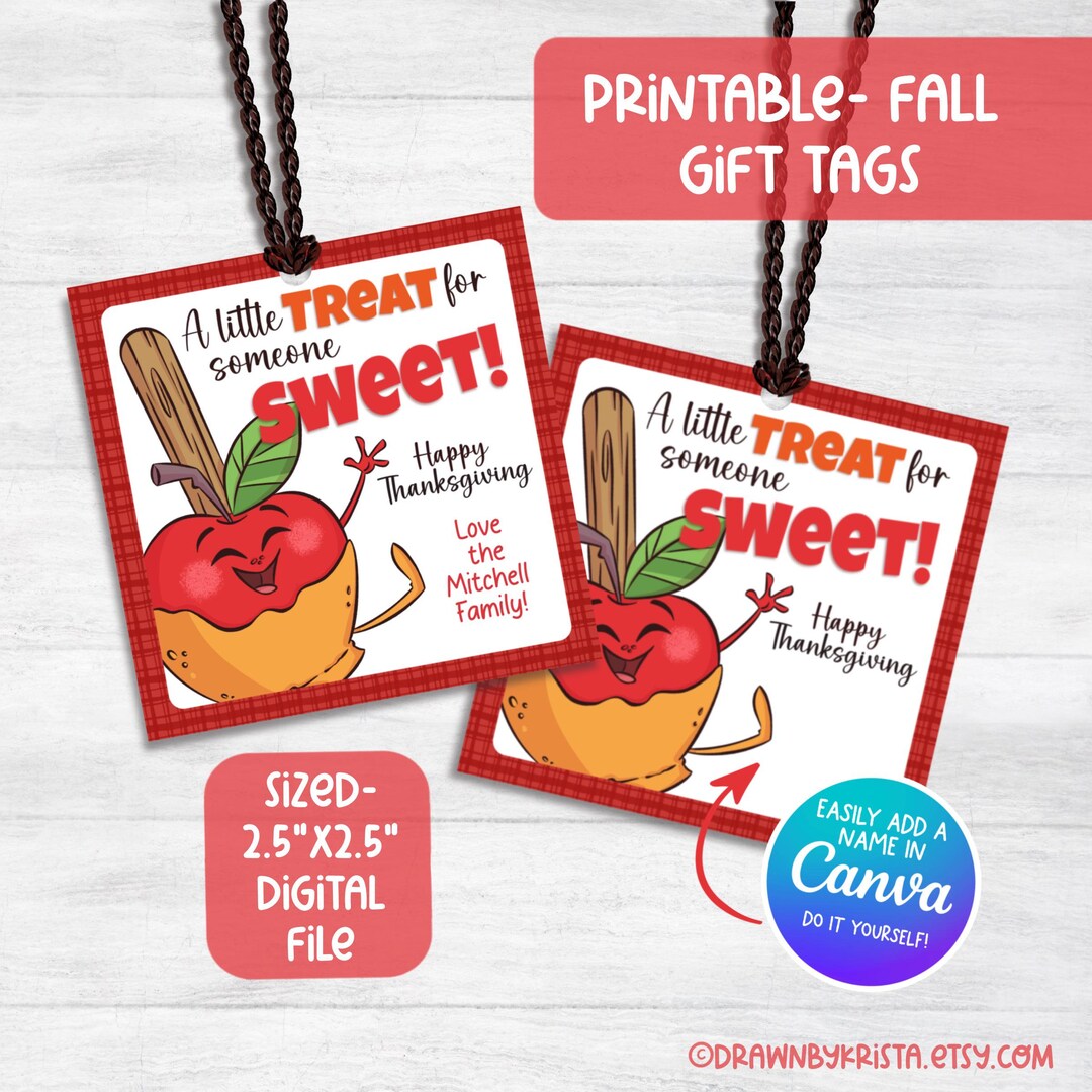 Printable Fall Gift Tag Cookie Classroom Gift Teacher Fall Gift Tag ...