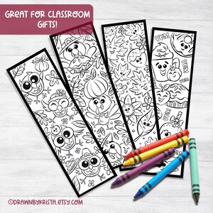 Thanksgiving Fall Printable Coloring Bookmarks Thanksgiving Coloring ...