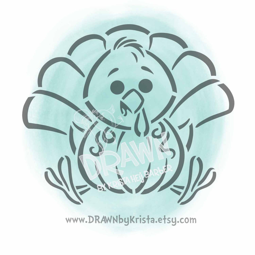 PYO Cookie Stencil Turkey Pumpkin Cookie PYO Fall Stencil Cookies ...