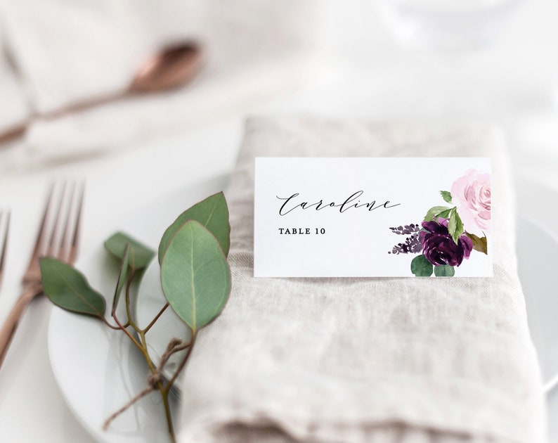 Printable Wedding Place Card Template Instant Download | Etsy