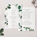 Printable Wedding Program Template, Instant Download Order of Service ...
