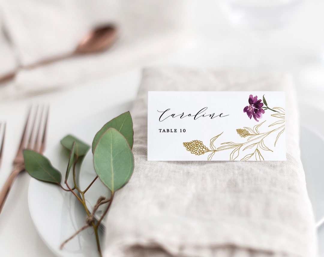 Place Card Template Printable Wedding Place Cards Instant - Etsy