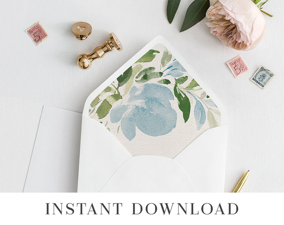Printable Wedding Envelope Liner Envelope Liners Floral - Etsy