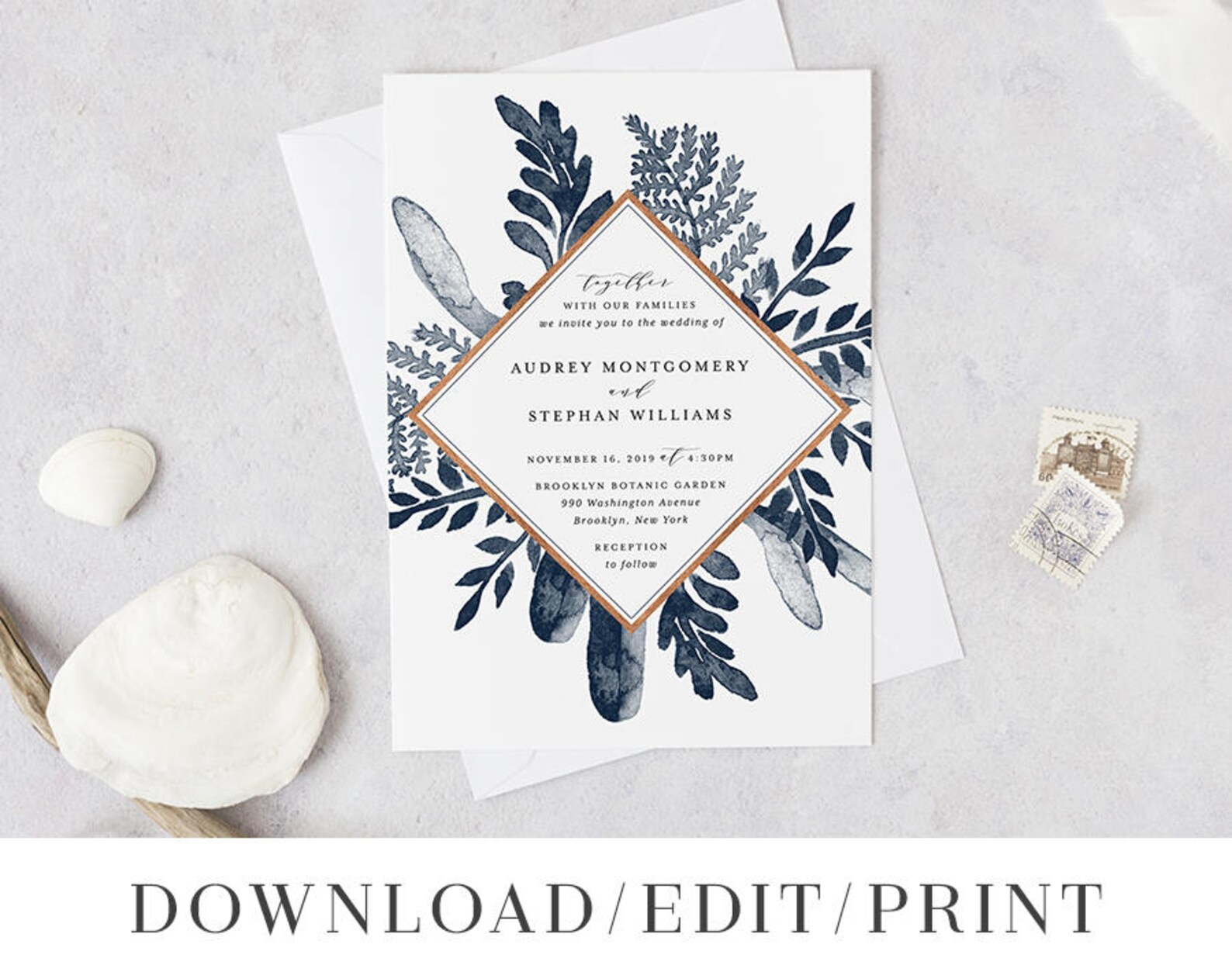 Wedding Invitation Template Printable Wedding Invite Instant - Etsy