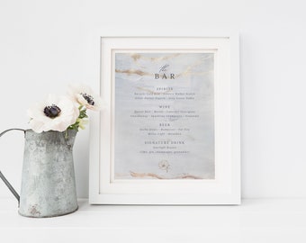 Marble Bar Menu - Etsy