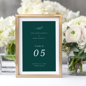 Classic Table Signs Printable Simple Fine Art Wedding Table - Etsy