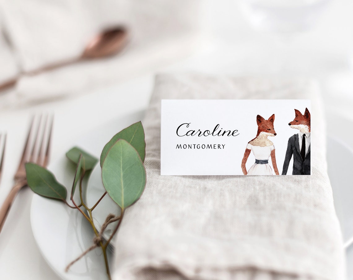 Printable Wedding Place Card Template Instant Download Name | Etsy