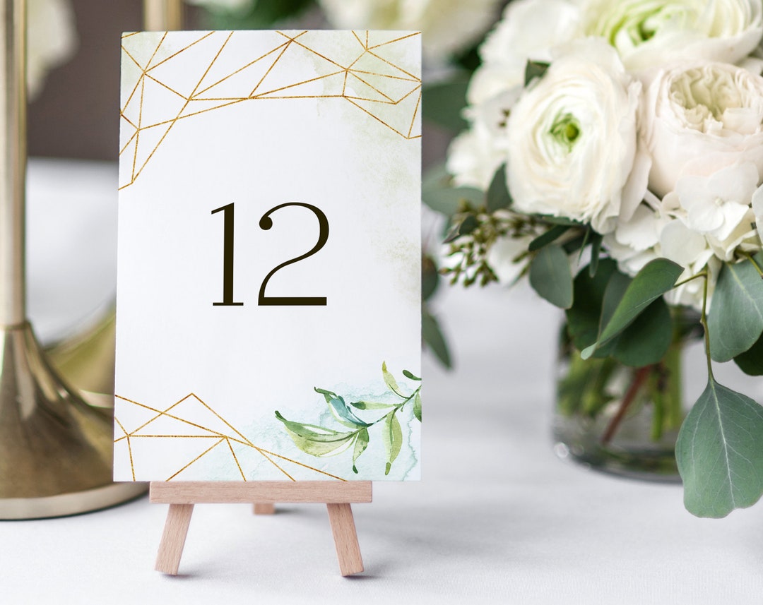 Table Numbers Template, Printable Wedding Table Numbers, Instant ...