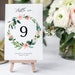 Table Numbers Template Printable Garden Wedding Table Cards Instant ...