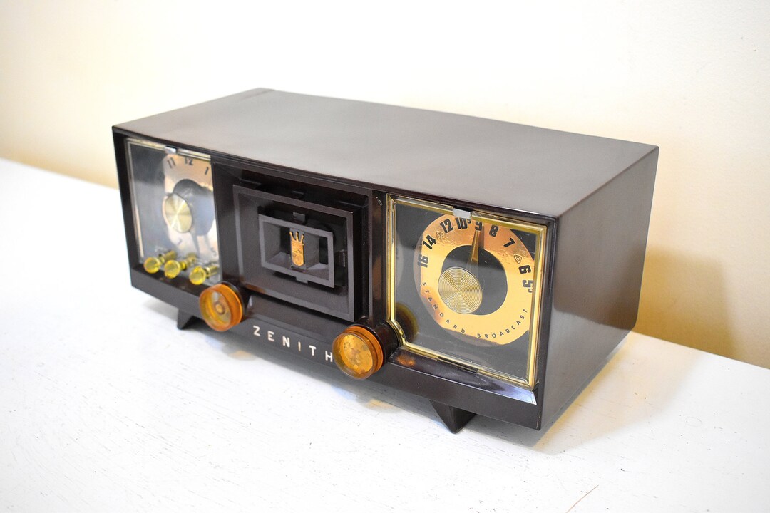 Espresso Brown 1955 Zenith Model R519 AM Vacuum Tube Radio Sleek and Sounds Great - Etsy