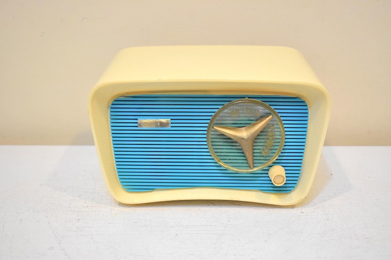 1959 Travler AM Tube Radio: Turquoise & White Model T-204 - Etsy