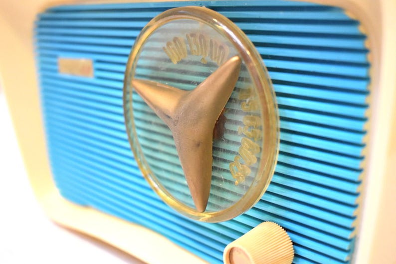 1959 Travler AM Tube Radio: Turquoise & White Model T-204 - Etsy