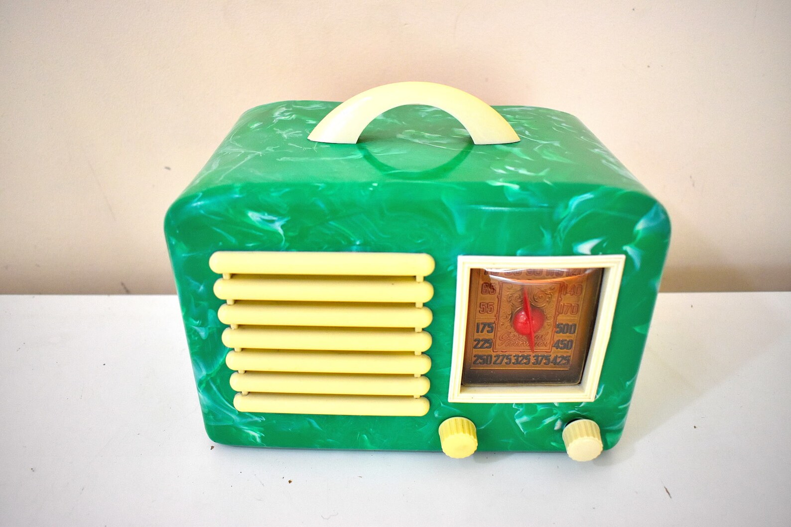 Jade Green Marbled Swirl 1947 General Television Model 5A5 - Etsy