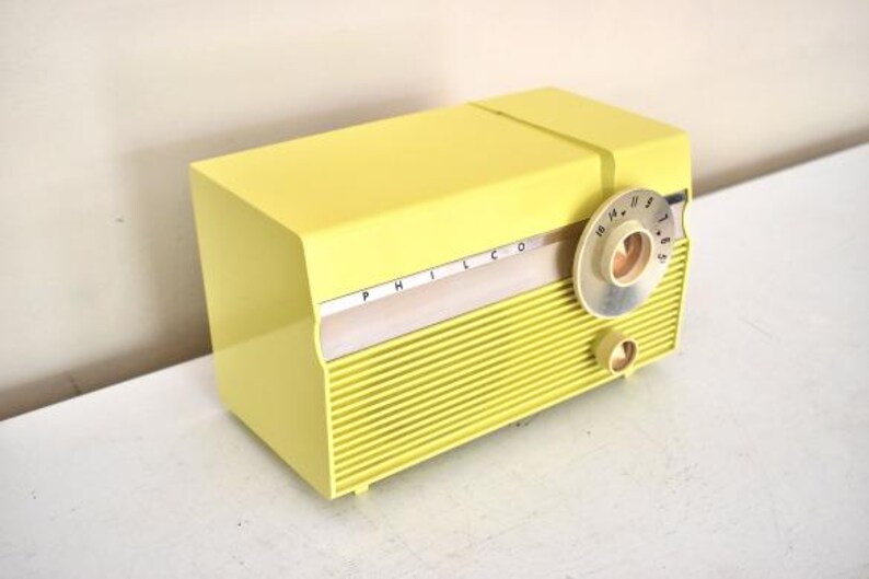 1959 Philco Vacuum Tube Radio: Citron Yellow Mid-century Model - Etsy