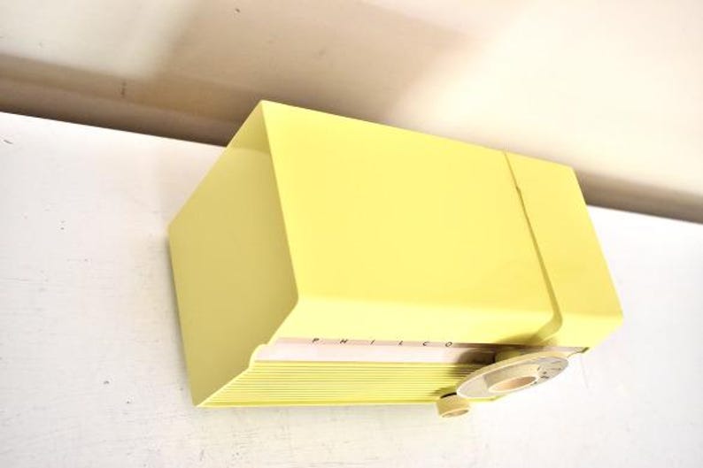 1959 Philco Vacuum Tube Radio: Citron Yellow Mid-century Model - Etsy