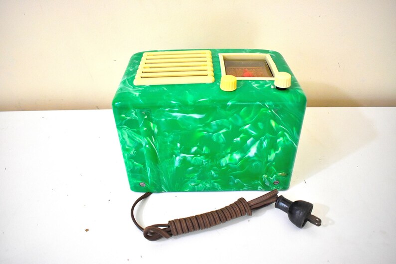 Jade Green Marbled Swirl 1947 General Television Model 5A5 - Etsy