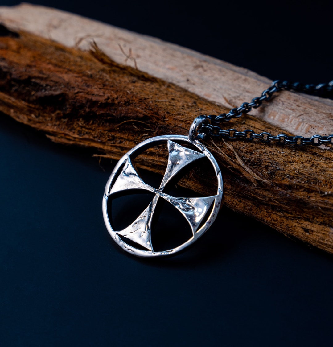 Templar Cross in Sterling Silver Hand Made With Double Linked Chain ...