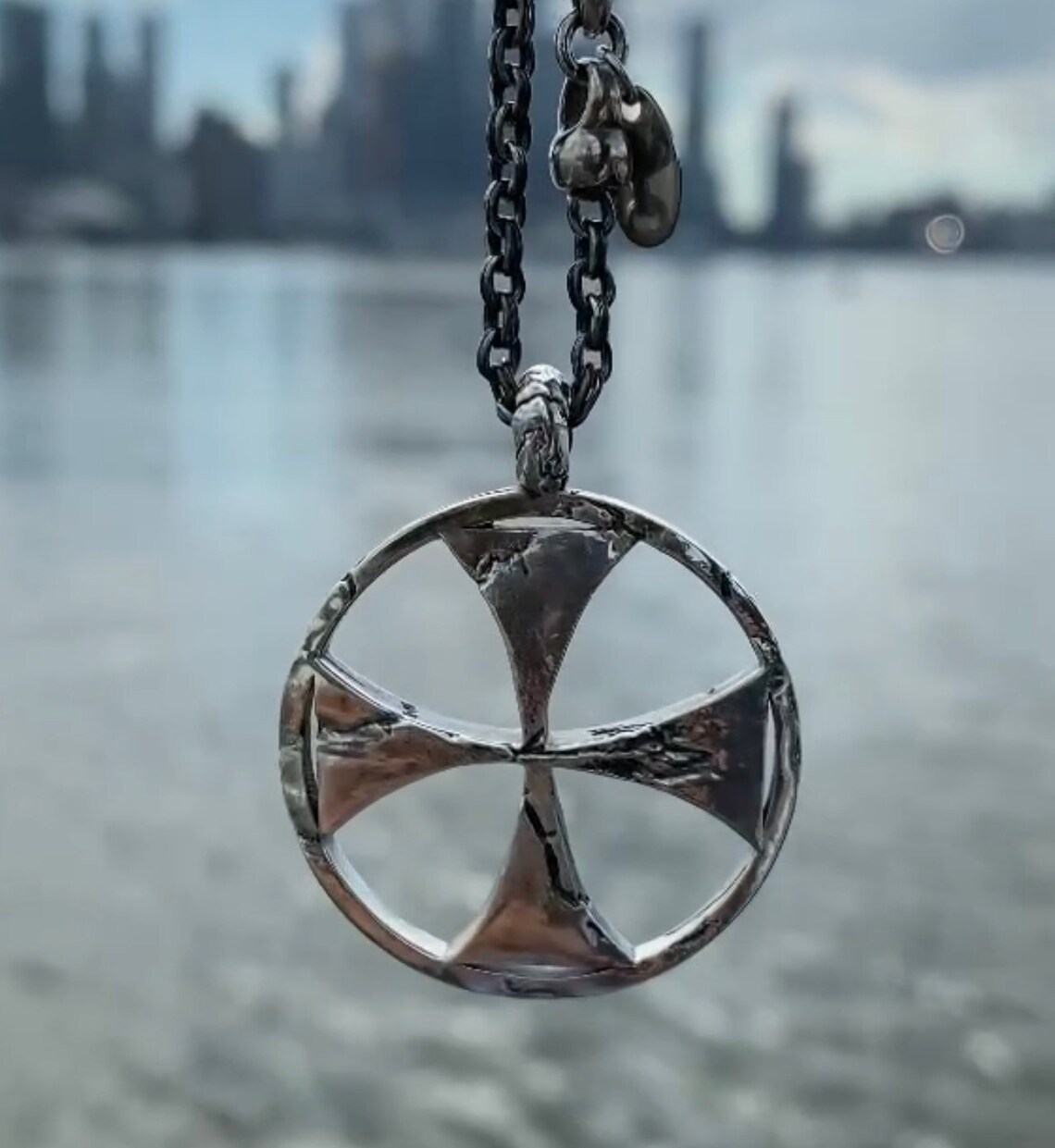 Templar Cross in Sterling Silver Hand Made With Double Linked - Etsy