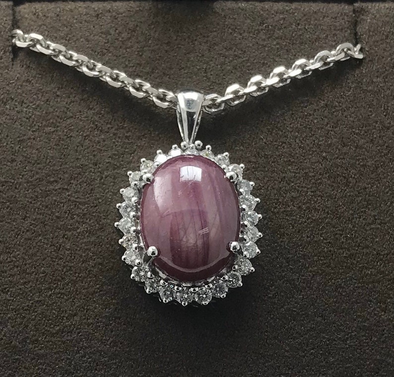 10 Carats Natural Ruby Capuchon Cut in 18 Carats White Gold - Etsy