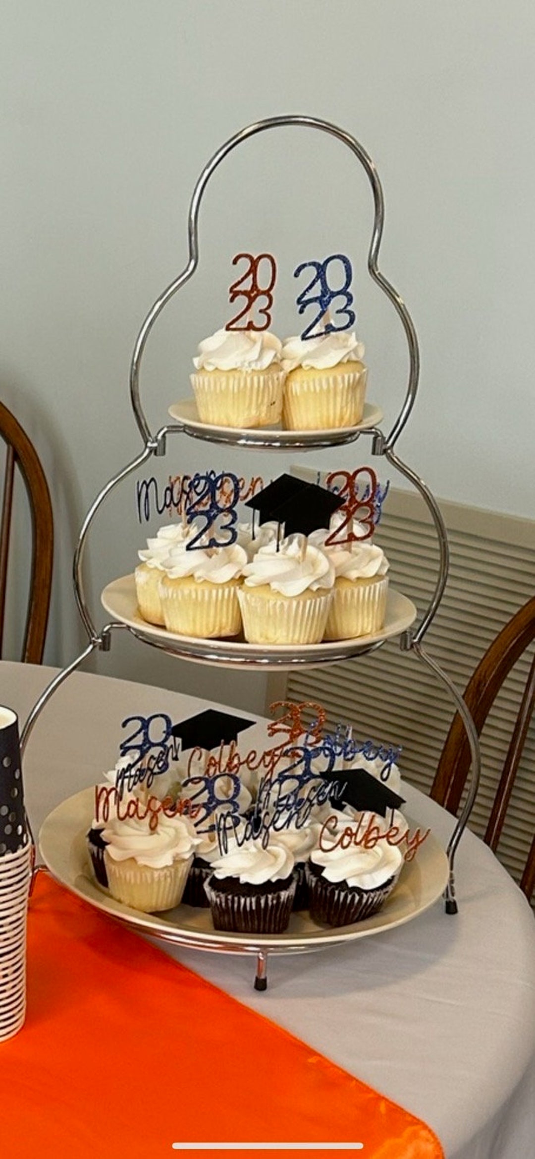 Graduation Cupcake Toppers, Cupcakes, Toothpicks, Graduation, Custom ...