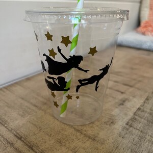 Neverland Party Cups, Peter Pan Silhouettes, Decorated Cups, Party ...