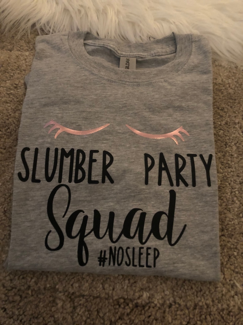 Slumber party squad team no sleep sleepover party birthday | Etsy