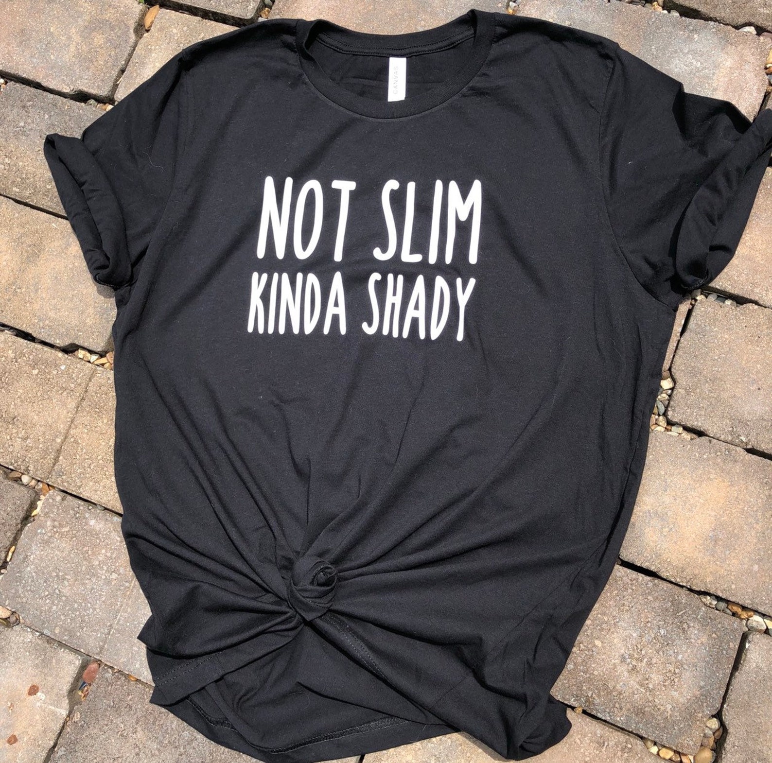 Not Slim Kinda Shady T-shirt Funny Shirt Sarcastic Ladies - Etsy