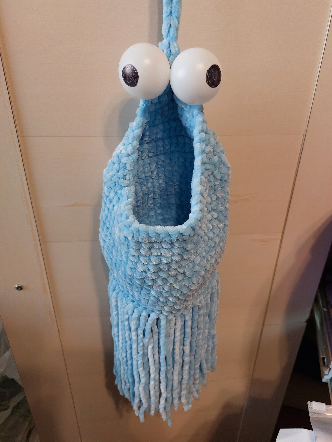 Crocheted Chenille Alien Yip Yip - Blue - Etsy