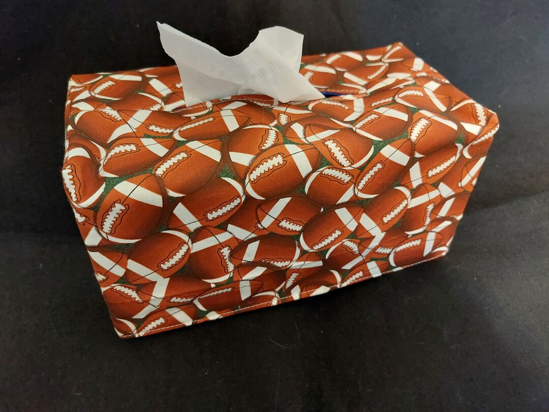 Reversible Tissue Box Cover - Football / Hand Tools 9x5x4 - Etsy
