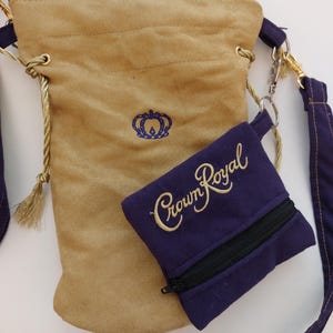 Crown Royal Suede Crossbody Bag With Coin Purse - Etsy