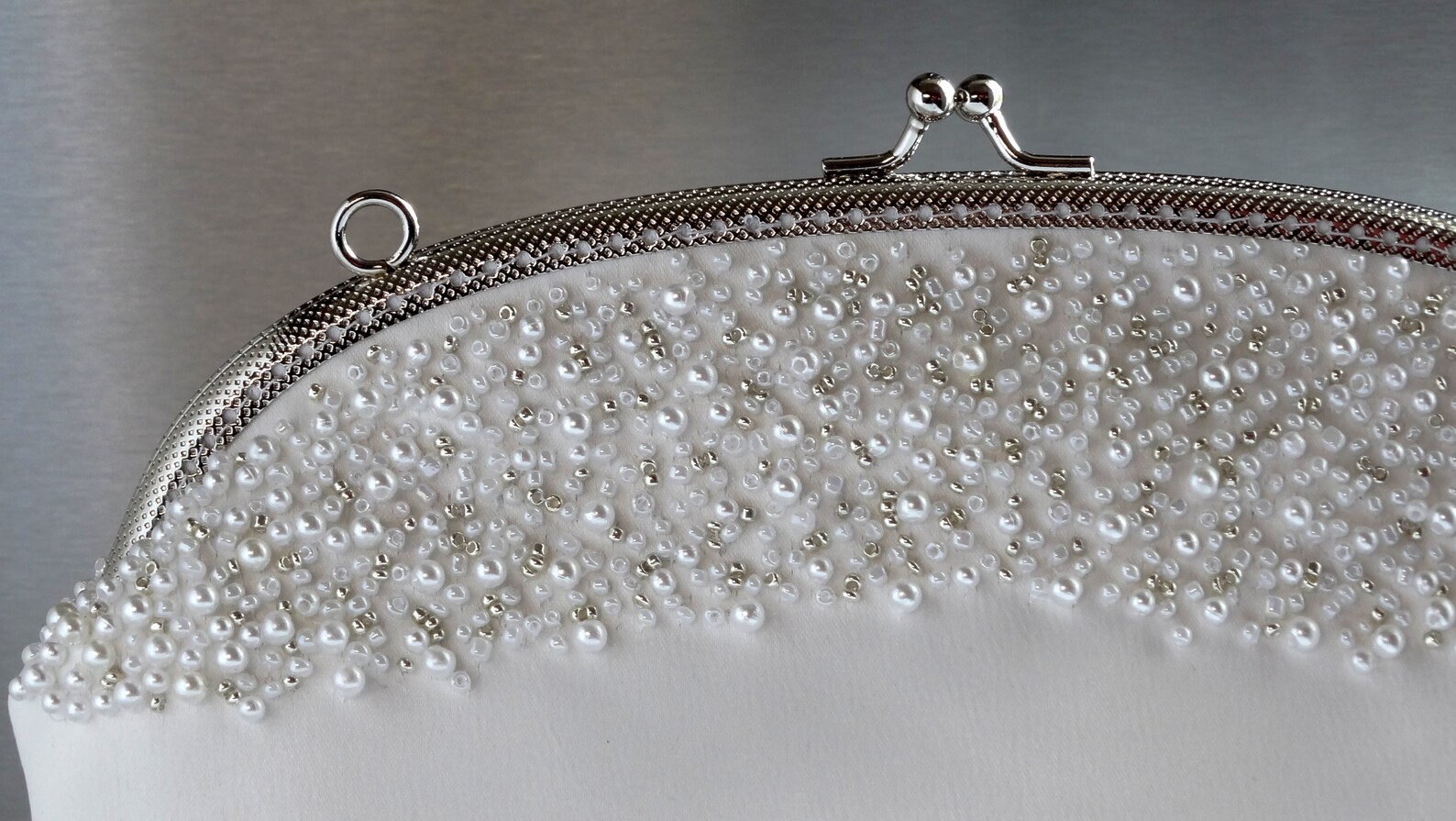 Bridal Clutch Ivory Bag,pearls Bride Clutch Purse ,bride Ivory Bag ...