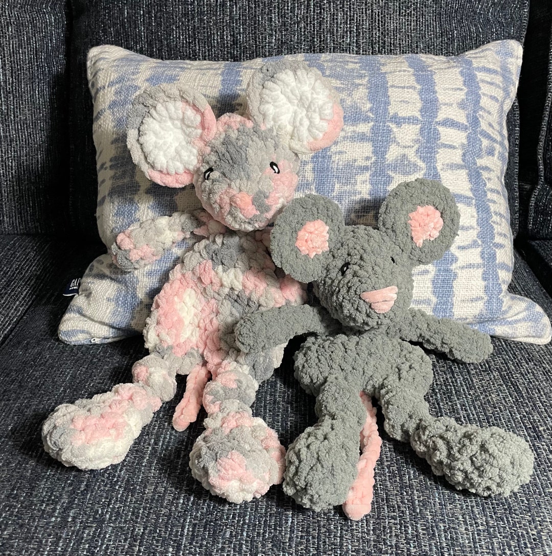 Mouse Toy, Handmade Crochet Stuffed Mouse Plushie, Stuffy, Lovey - Etsy