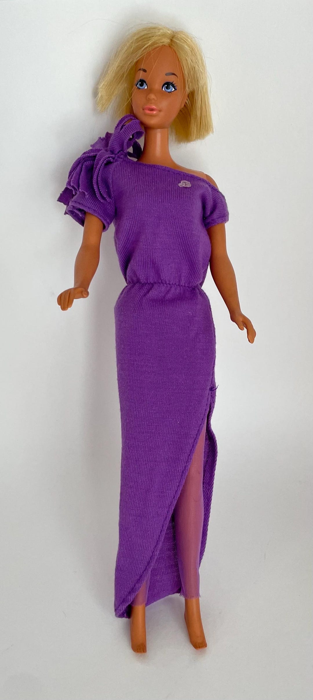 Barbie Vintage 1984 Barbie Active Fashions #7917 Purple Dress Outfit ...