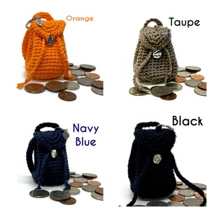 Mini Crochet Backpack Keychain Made With 100% Cotton Yarn, NEW COLORS ...