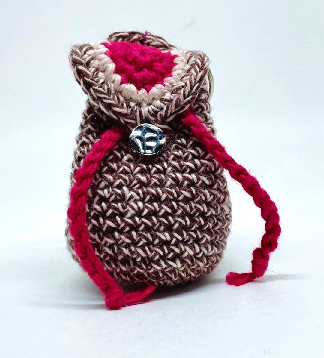 Mini Crochet Backpack Keychain Made With 100% Cotton Yarn 1 Inch ...