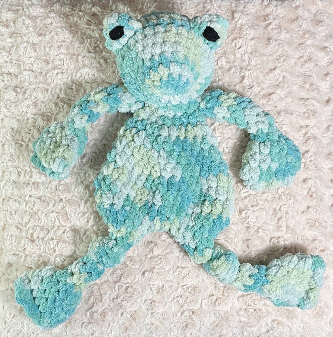 Frog Plushie, Hand Crocheted Lovey, Snuggler Toy - Etsy