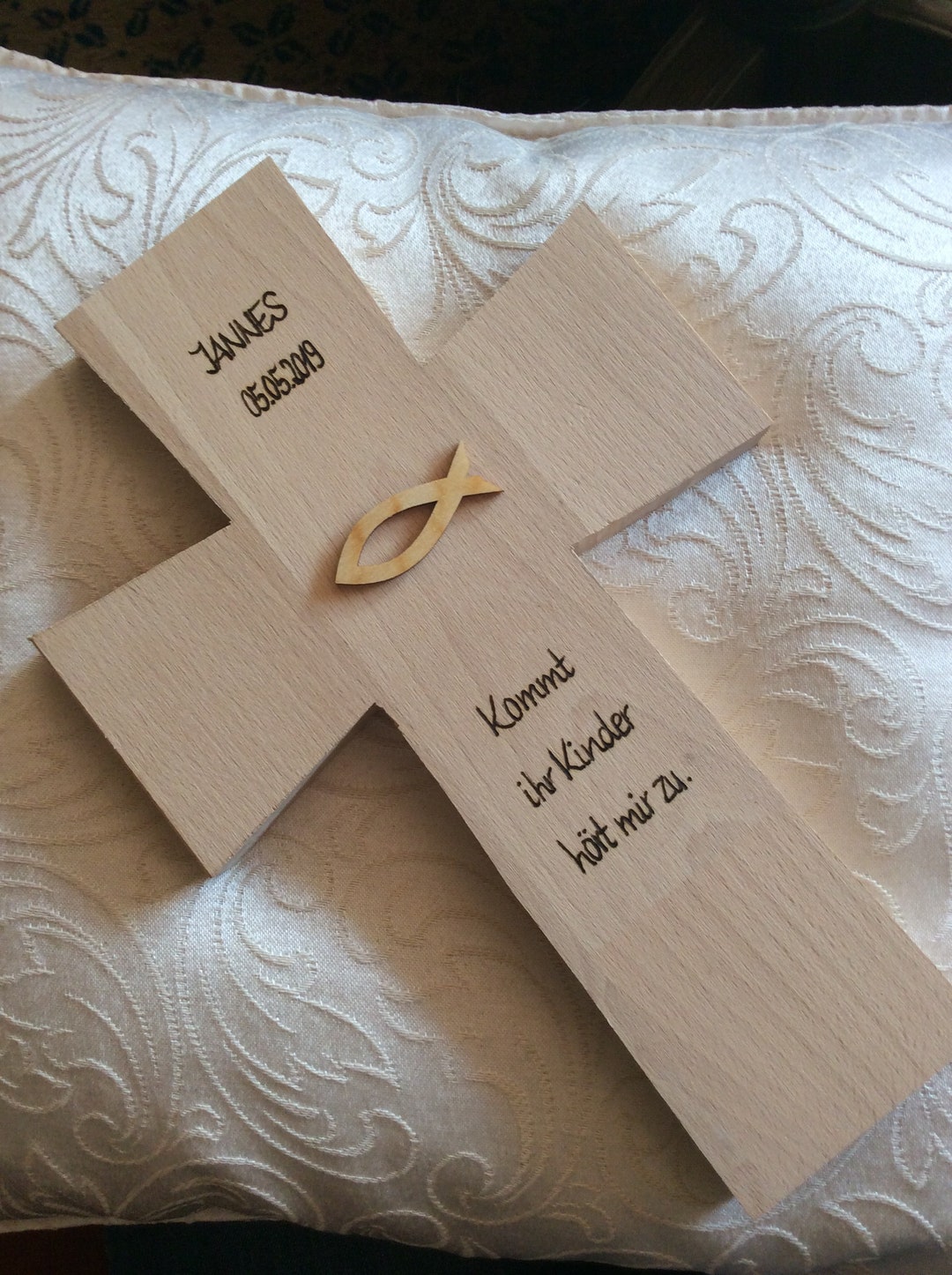 Gift Baptism, Communion Small Cross With Individual Inscription - Etsy