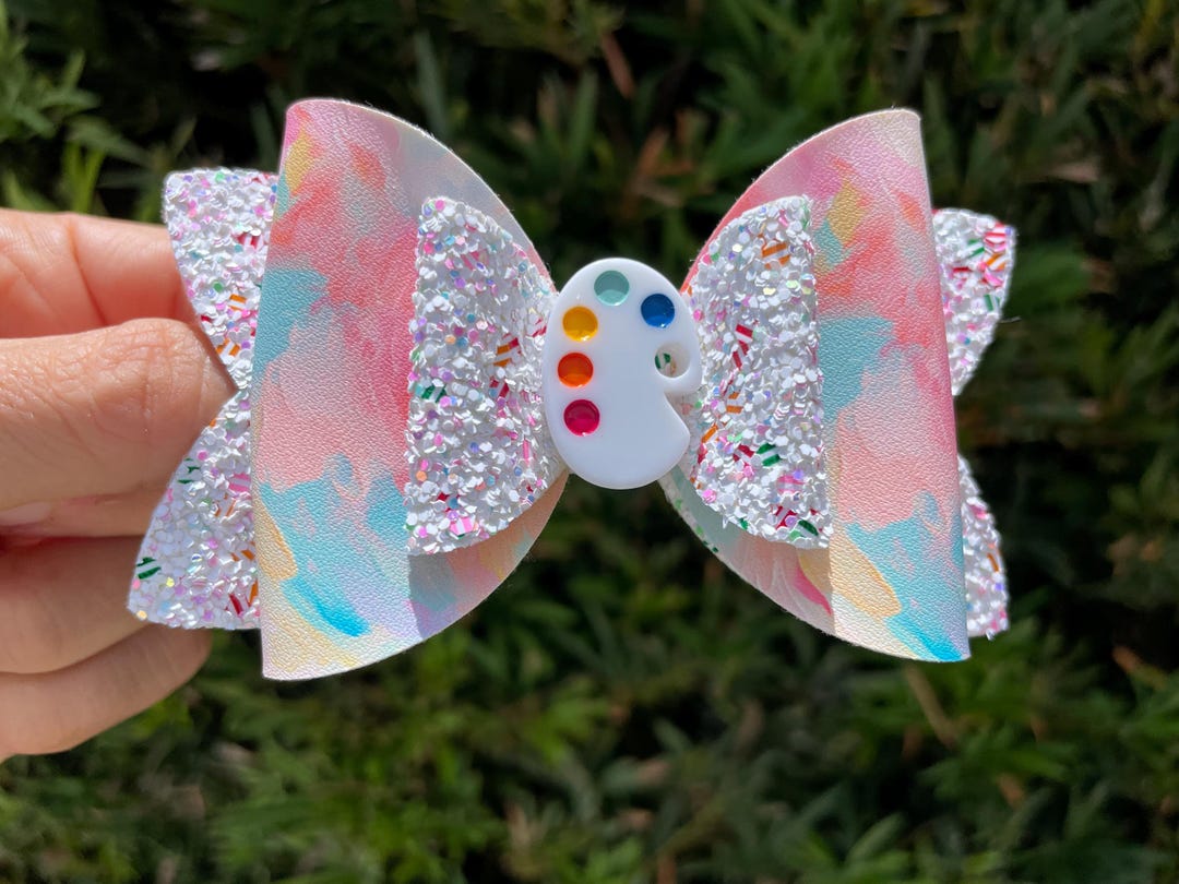 Paint Splatter Bow, Paint Bow, Art Gifts for Kids, Artists Bows ...