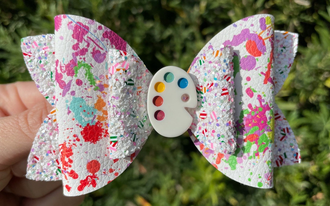Paint Splatter Bow Paint Bow Art Gifts for Kids Artists - Etsy
