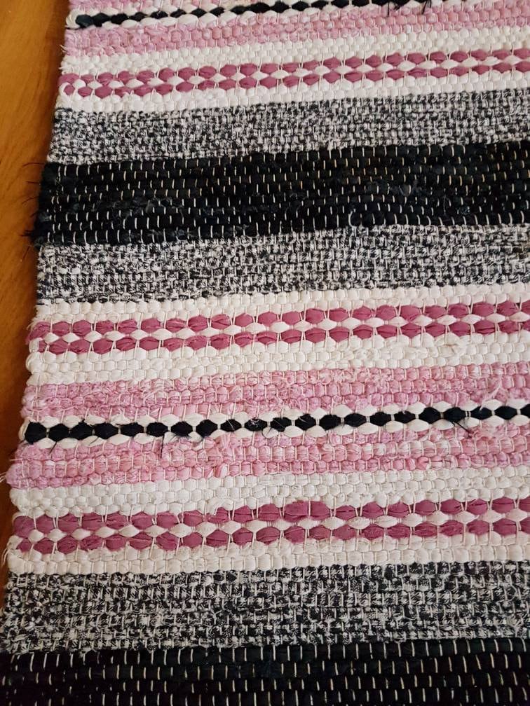 Lovely Swedish handwoven rag rug / carpet / teppich | Etsy