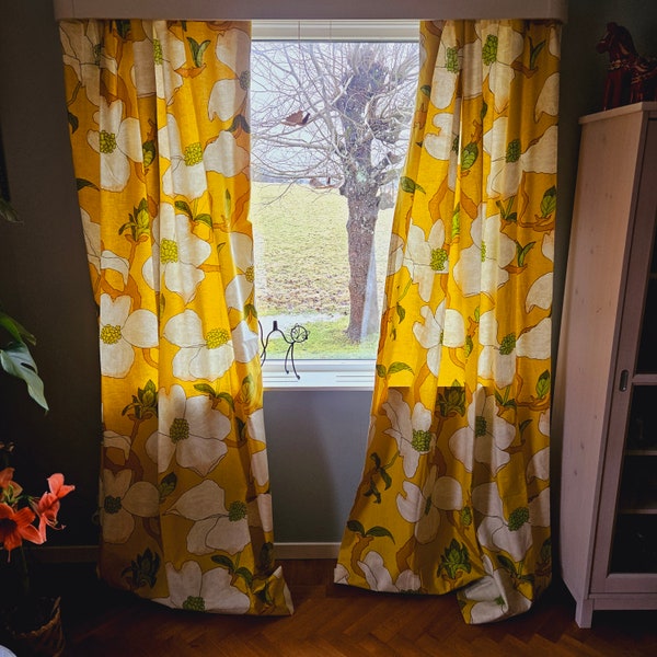 Yellow Curtains - Etsy