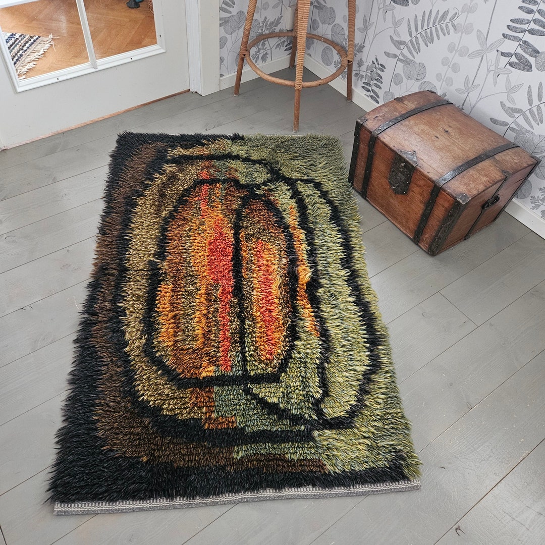 Lovely Handknotted Retro / 55 X 33 / Modern / Midcentury - Etsy